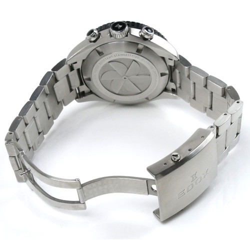 EDOX WATCH CLASS 1 BIG DATE CHRONOGRAPH 10006-3N-NIN QUARTZ MOVEMENT ...