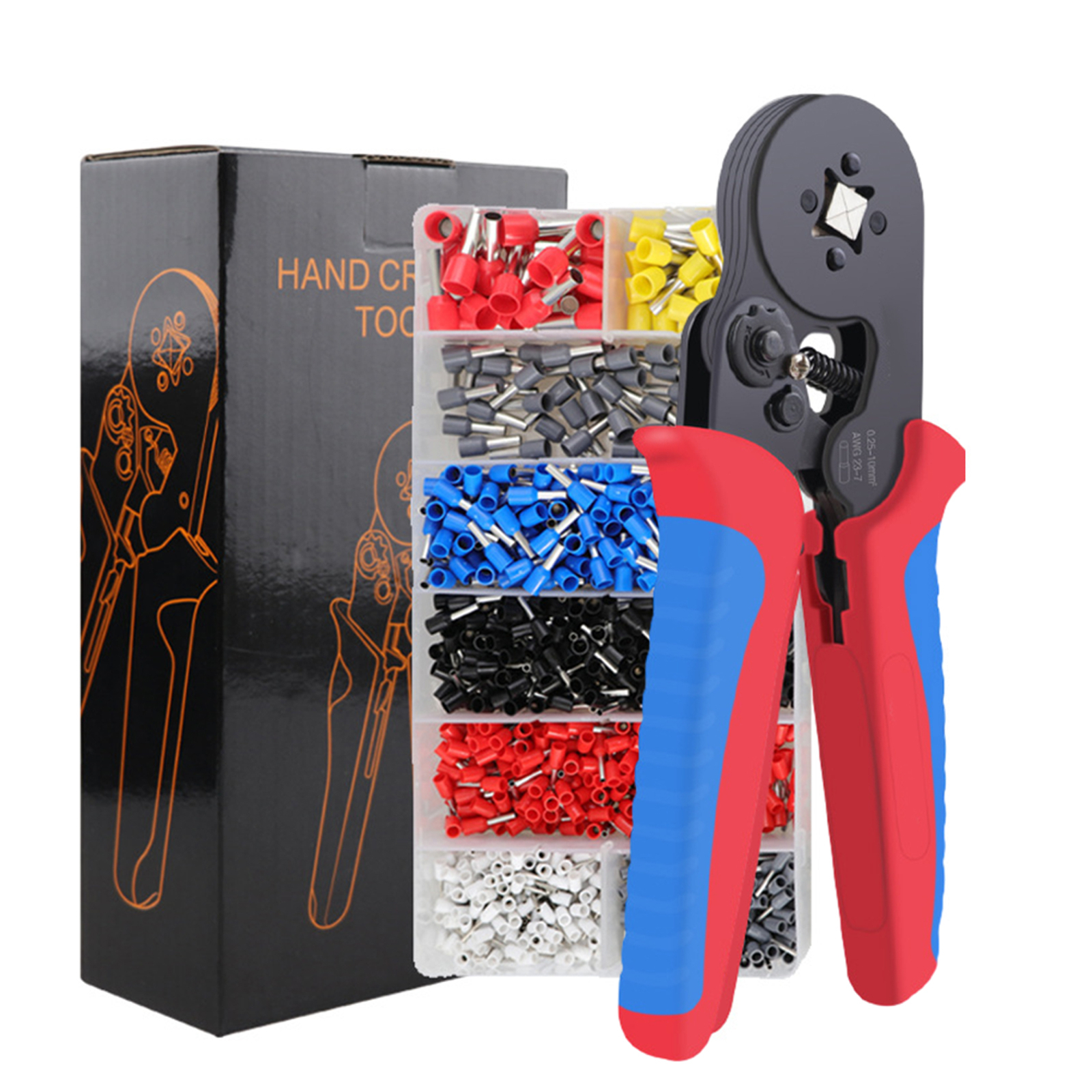 Hand Tool Insulated Handles AWG 23-7 Crimping Pliers With Electrical ...