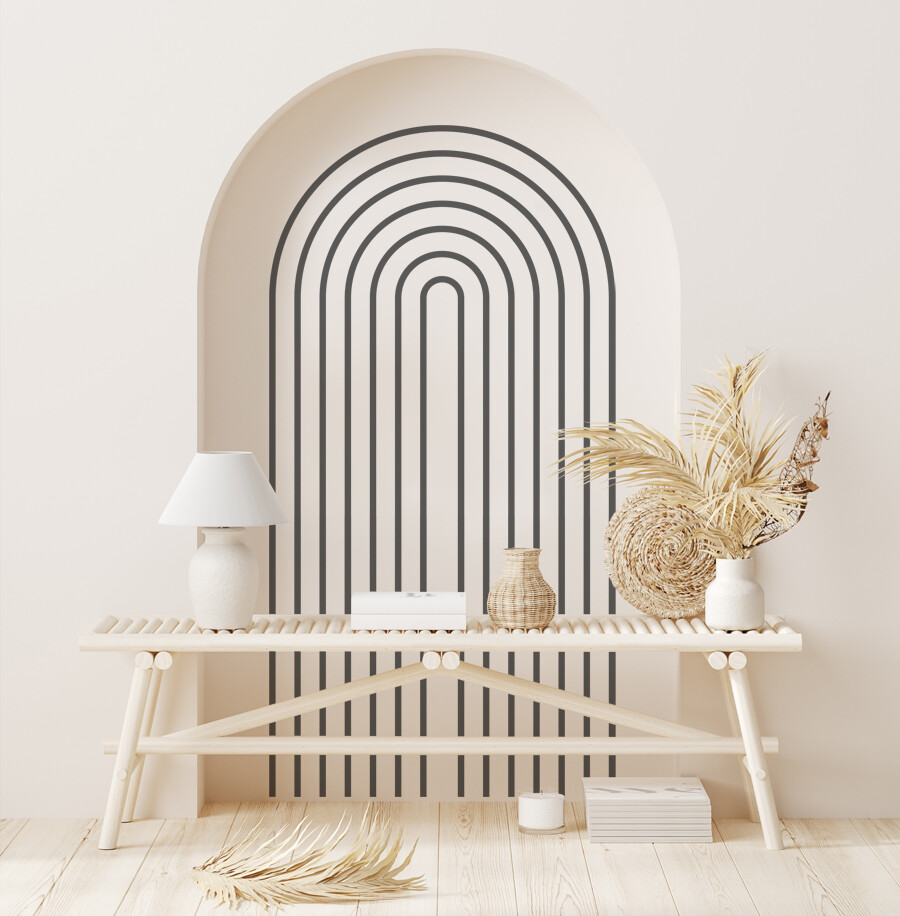 Boho Line arch Wall Stencil / Various sizes / wall arch painting ...