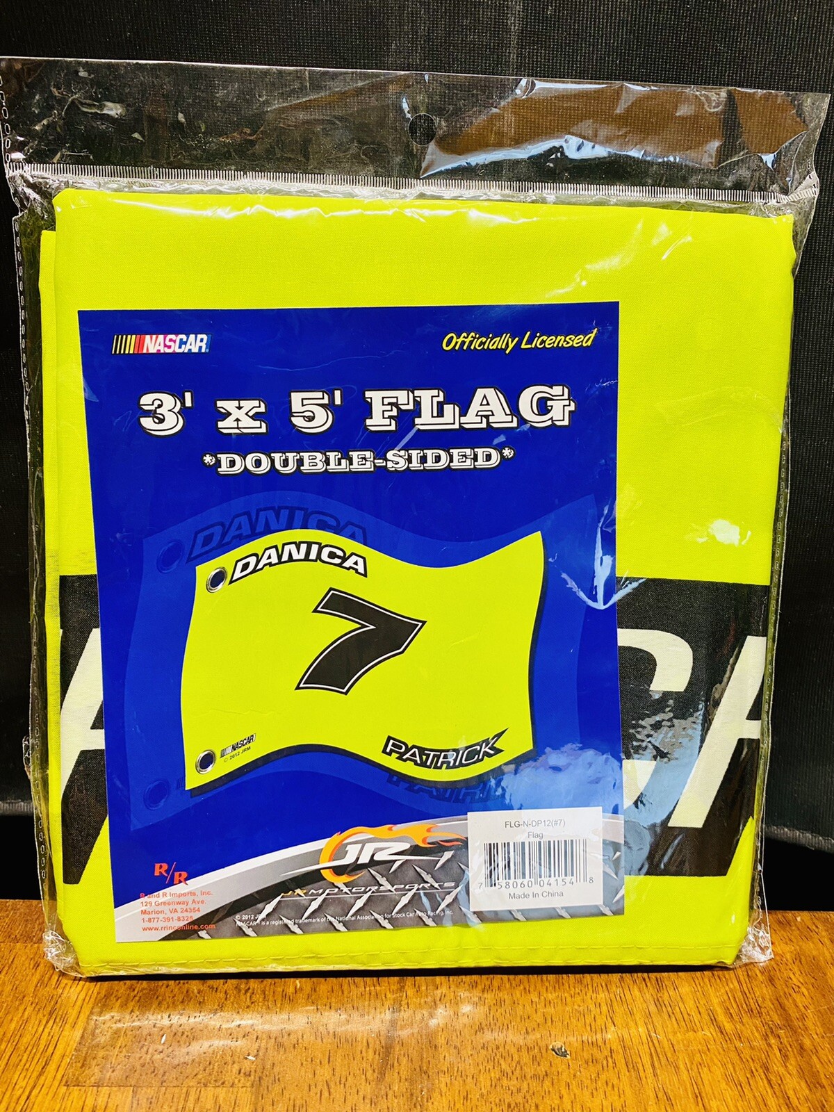 NEW DANICA PATRICK Godaddy #7 3'x5' NASCAR FLAG Neon Green JR ...