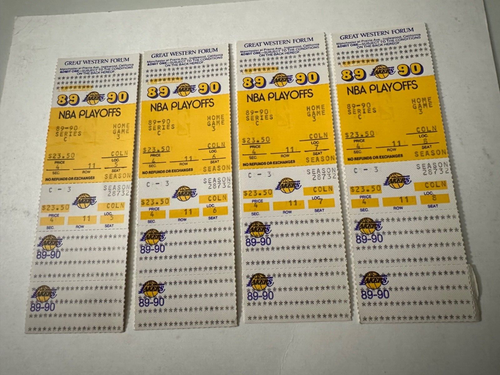 LA LAKERS vs. PHO SUNS 1989-90 NBA Playoffs FULL TIC STUBS Game 5 - Lot ...