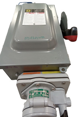 Square D/H362AWA/DISCONNECT/60A/3P/600V/50Hp/3R/FUSIBLE/W/ WRDK6034/NEW ...