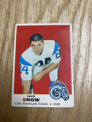 1969 Topps Football Jack Snow Los Angeles Rams Card #256 | eBay