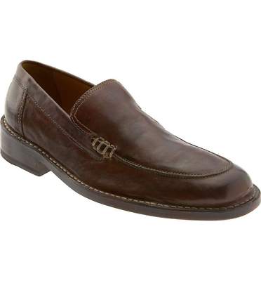 $198 COLE HAAN DRYDEN VENETIAN BROWN LEATHER Slip On Apron Toe Loafer ...