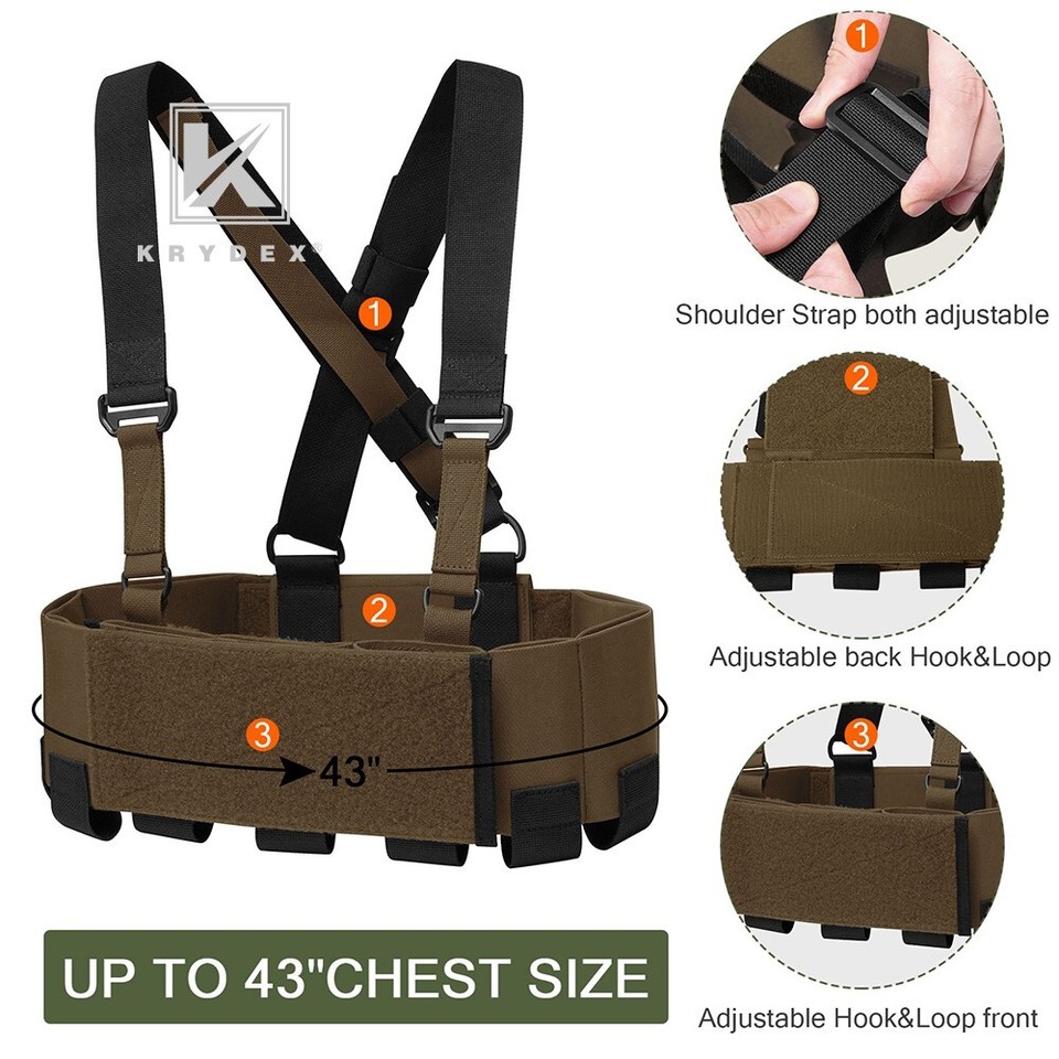 KRYDEX Concealed Carry Low-Vis Ready Chest Rig Elastic Cummerbund ...