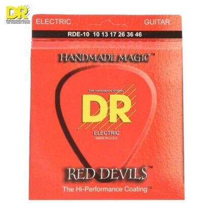 DR RDE-10 Red Devils Silver Plated Coated Electric Guitar Strings 10-46 ...