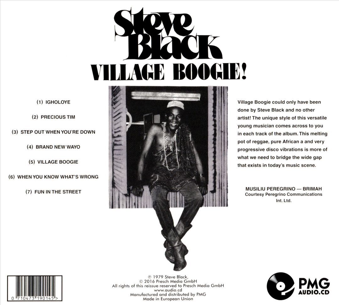 STEVE BLACK - VILLAGE BOOGIE [DIGIPAK] NEW CD 710473190145| eBay