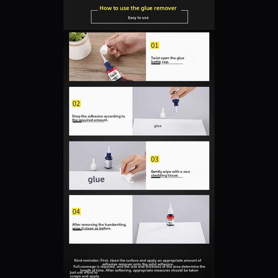 Powerful Glue Remover 502 Glue Remover Cleaning Agent Debonder ...