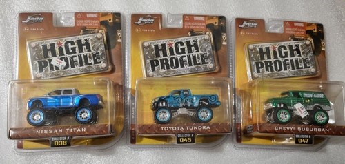 JADA TOYS 1/64 HIGH PROFILE TRUCKS NISSAN TITAN, TOYOTA TUNDRA & CHEVY ...