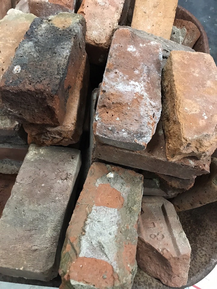 1850 ANTEBELLUM ORANGE CLAY BRICK HANDMADE W/ Fingerprints From Chimney ...