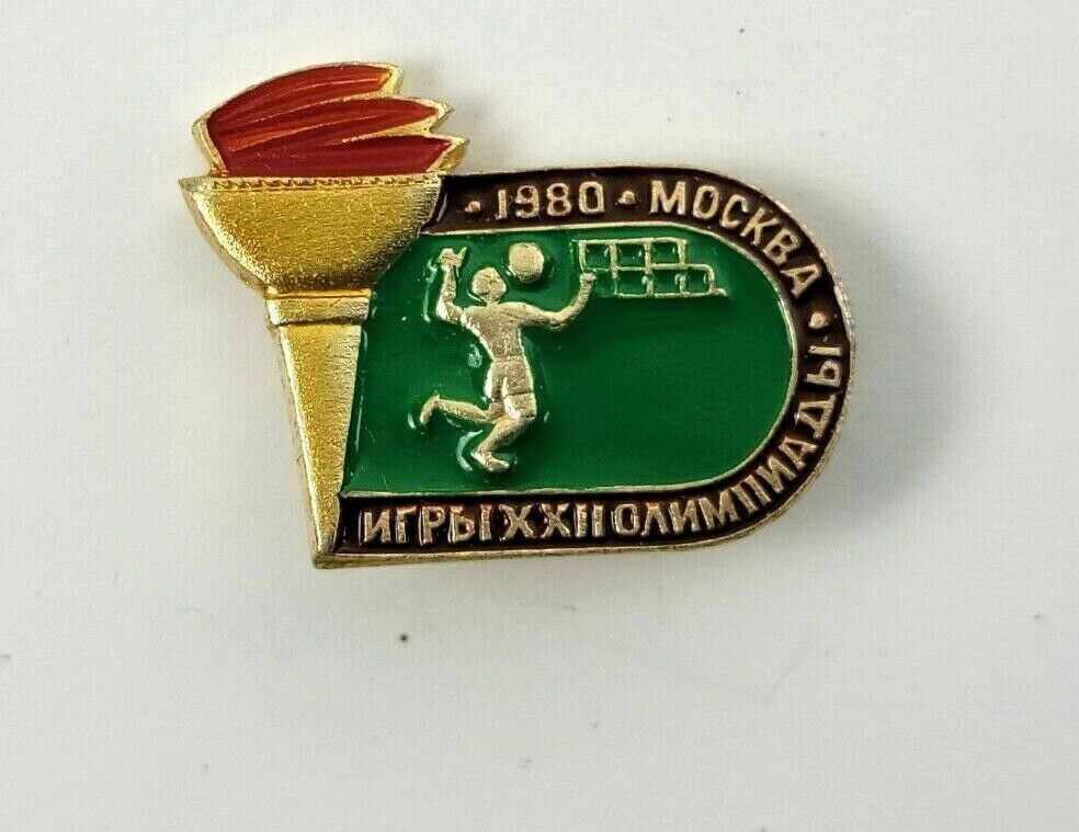 Vintage Mockba 1980 Foreign Moscow Olympic Games Torch Shape Pin ...