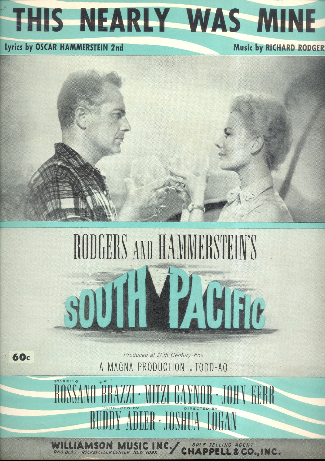 SOUTH PACIFIC Sheet Music "This Nearly Was Mine" Mitzi Gaynor Rossano ...