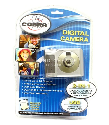New 2006 Cobra Digital Camera DC325 640x480 3 in 1 Camera Web Cam Video ...