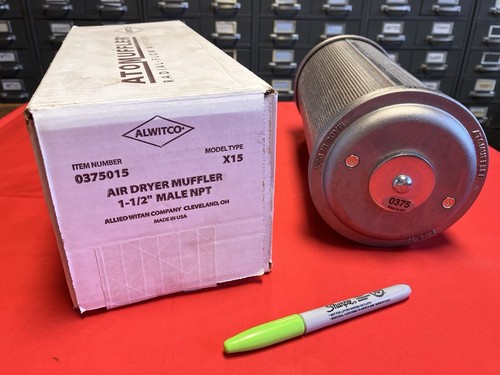 0375015, ALWITCO Air Dryer Muffler, 1-1/2npt thread, Model Type X15 | eBay