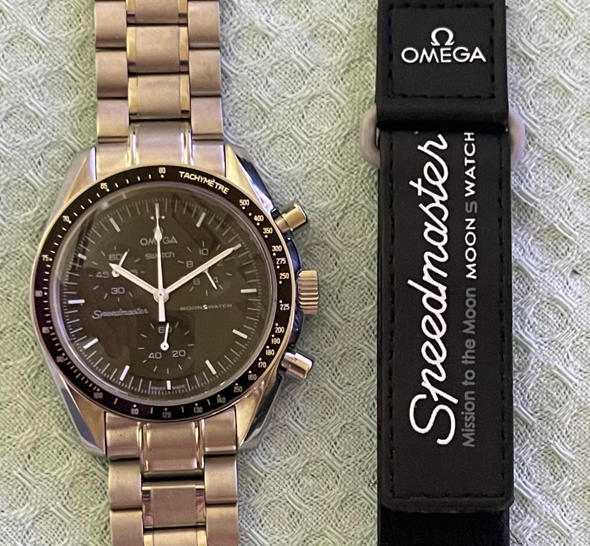 OMEGA x Swatch Moons Watch Speedmaster Cronograf Quarz Cassa Acciao Mod ...