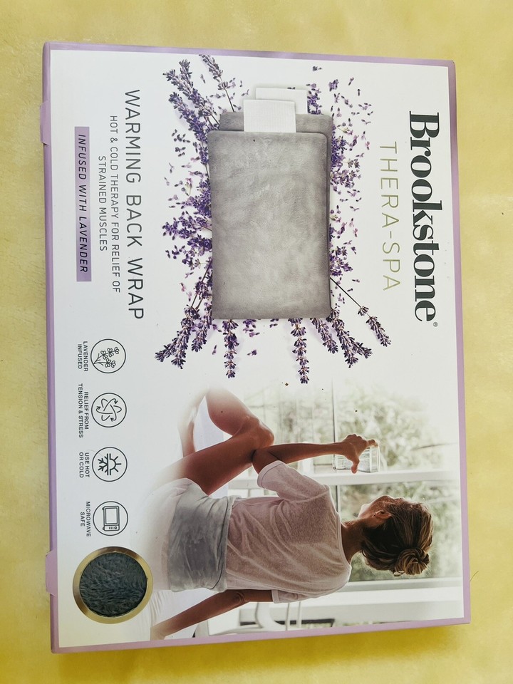 Brookstone Thera-spa Warming Back Wrap New in Box Ivory Hot & Cold | eBay