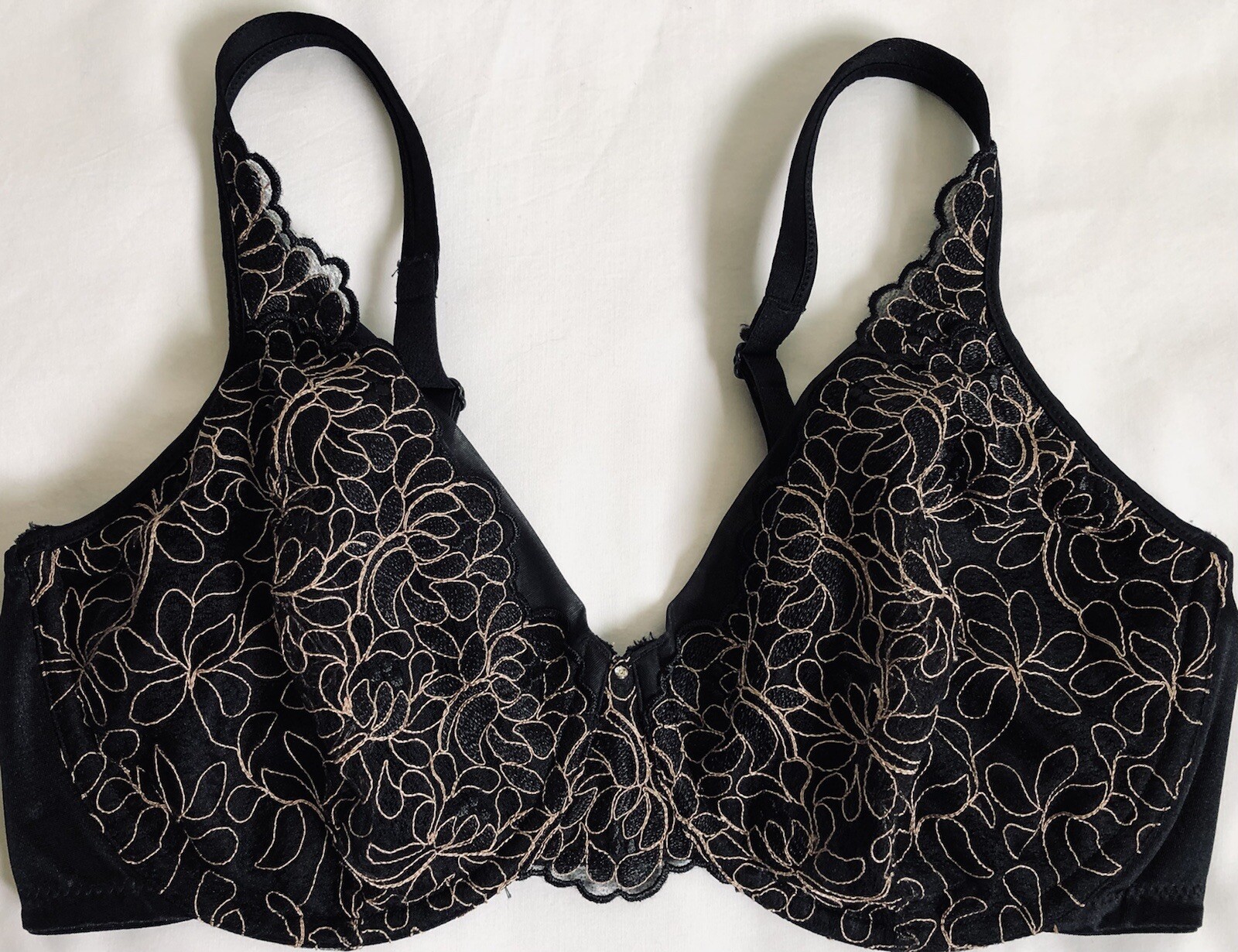 PLAYTEX Black 42C Underwire 5679 Feel Gorgeous 42 C Embroidered Lace ...