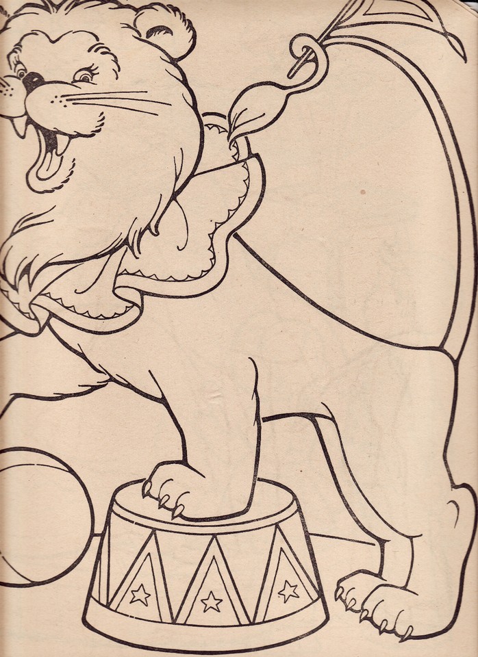 VINTAGE '40s(?): " CIRCUS PAINT BOOK " # 1143 by Eileen Fox Vaughan ...