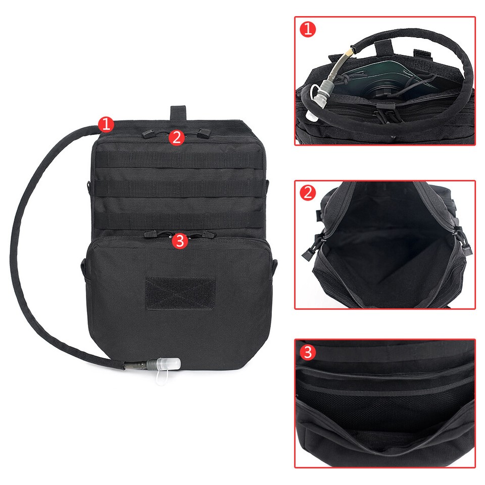 Tactical MOLLE Hydration Pack 3L Hydration Water Bladder Molle Vest ...