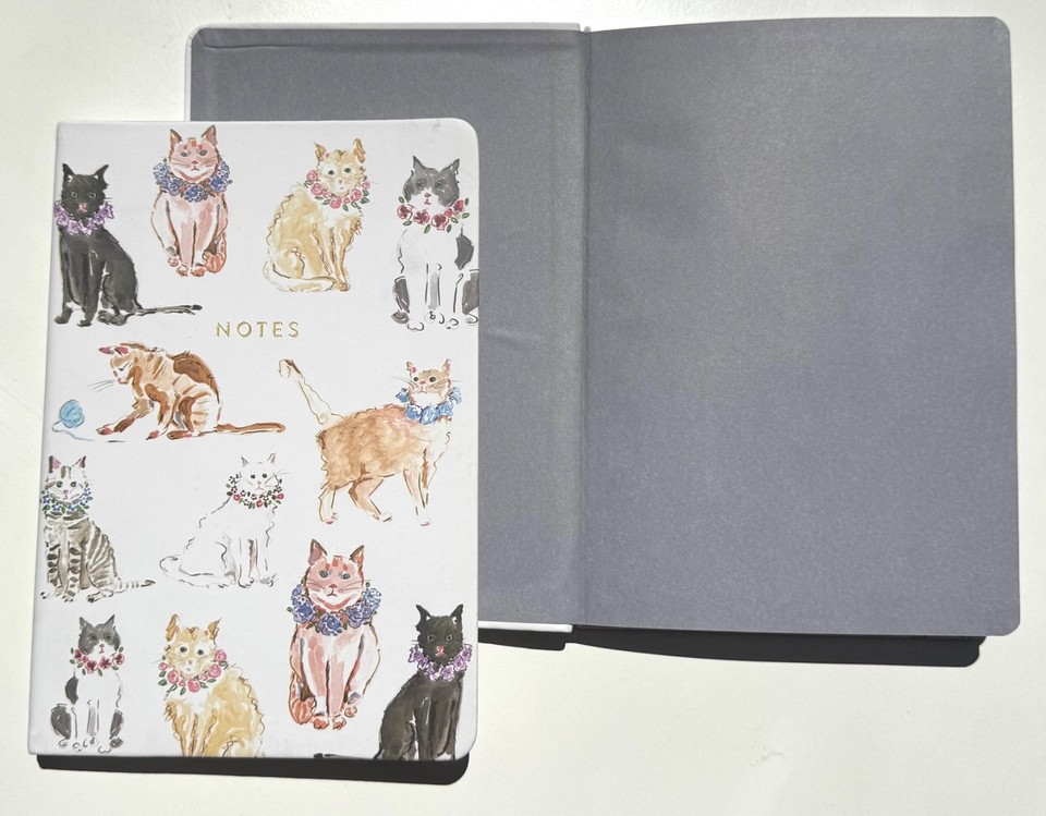 "Notes" Eccolo Soft Leatherette Notebook/Journal Cats 8.5" x 5.75 ...