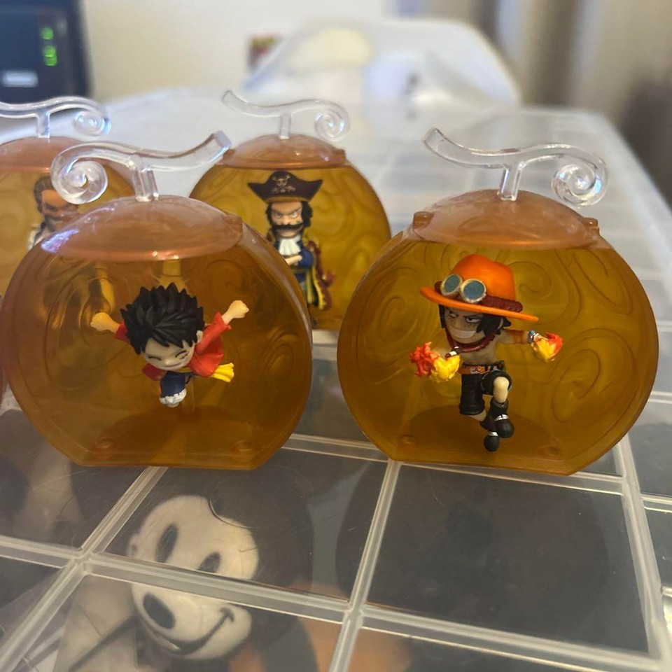 One Piece WCF Chibi Figures Set of 6 - Luffy Ace Sabo Rayleigh Garp ...