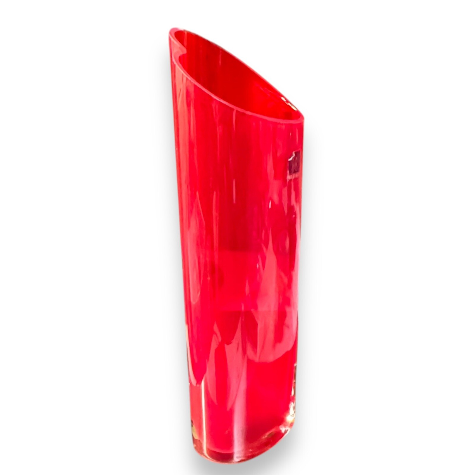 BX Glass Vase. Valentines Red Heart Shaped. Tall For Long Stem Roses ...