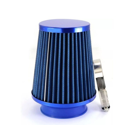 Blue 3 inch 76mm High Flow Inlet Dry Air Filter Cold Air Intake Cone ...