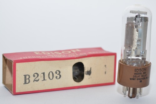 MIL spec Thermal Time Delay Relay by Edison Model 501, Relais, Röhre, 3 ...