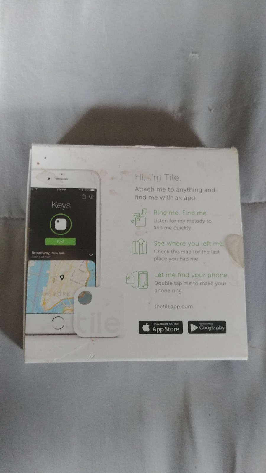 TILE T1003 BLUETOOTH SMART TRACKER - WHITE | eBay