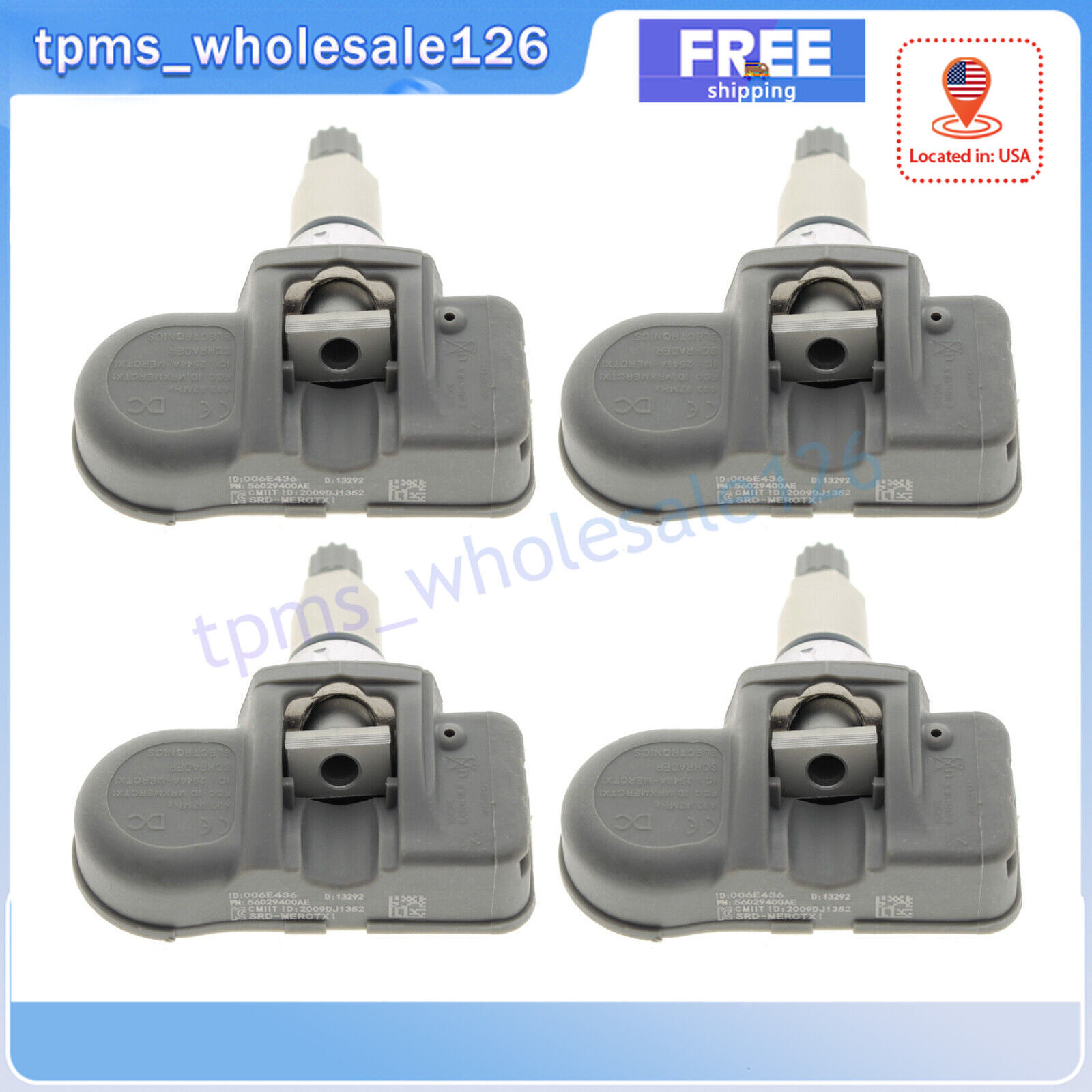 4xPieces 56029400AC Tire Pressure Sensors For 2008-20 Dodge Challenger ...