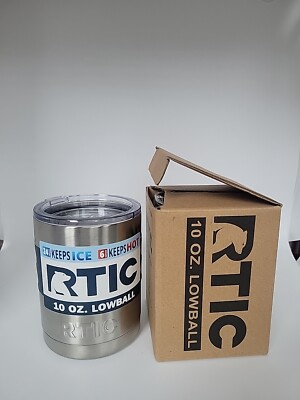RTIC 10oz Vacuum Insulated Stainless Steel Lowball Tumbler Silver NEW ...