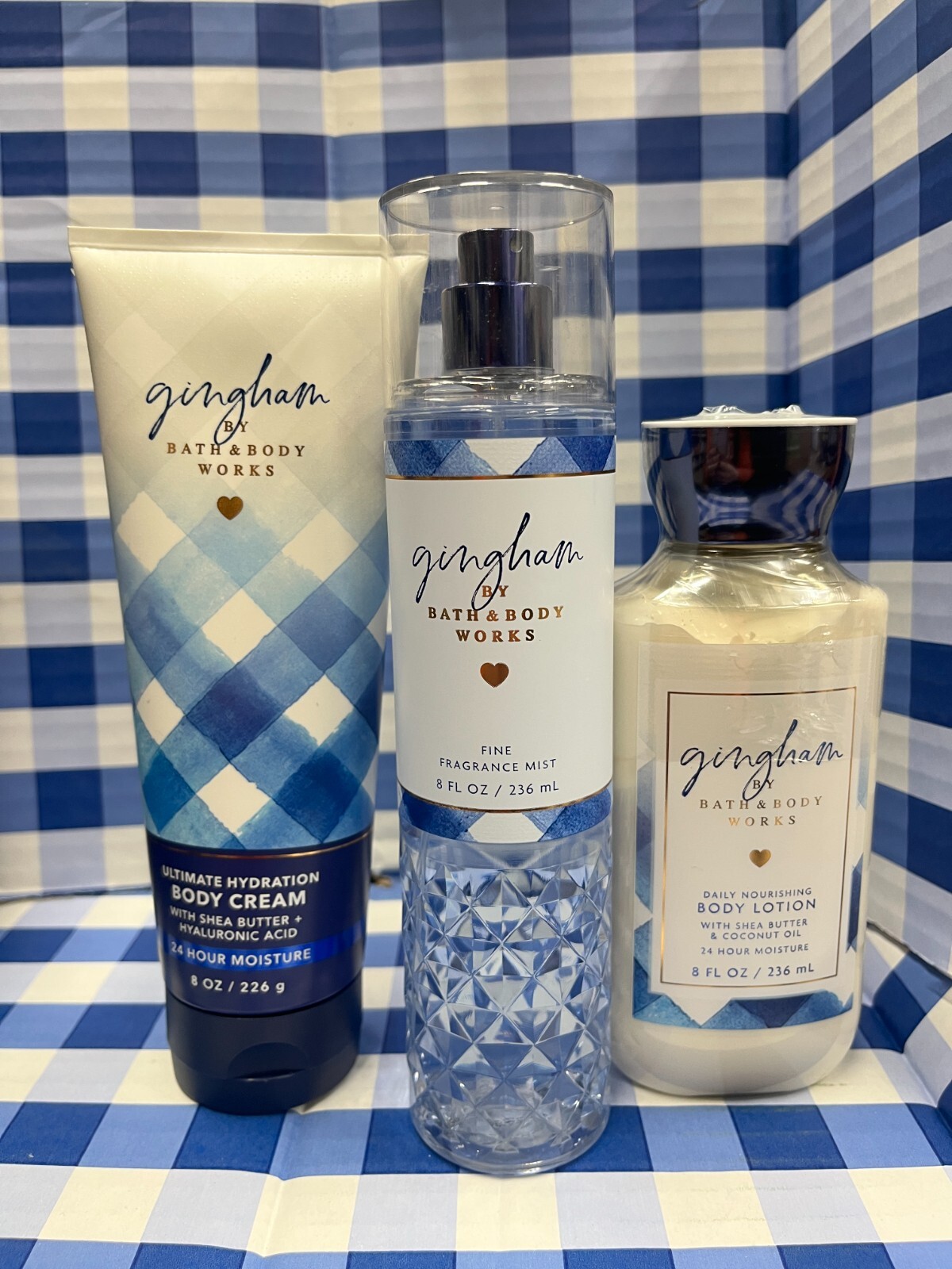Set Gingham Body MIST + Body CREAM & Body LOTION - Bath and Body Works ...
