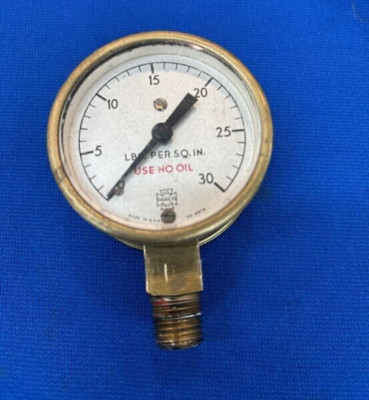 USED Vintage Victor Gauge 2" 30 PSI US GAUGE CO 1/4" NPT Very Old ...