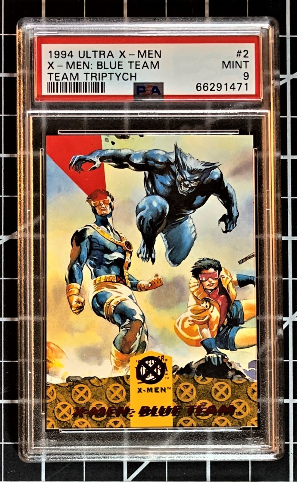 1994 Fleer Ultra X-Men - Team Triptych - X-Men Blue Beast Cyclops - PSA ...