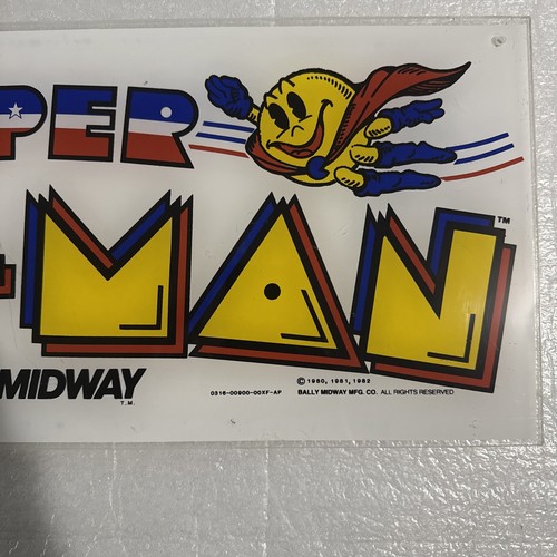 Original SUPER PAC-MAN Arcade Marquee 1980 Midway A Bally Co. | eBay