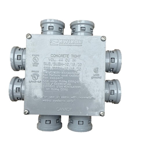 (BOX OF 10) IPEX 089468 SSBH-10/15/20 PVC Square Slab Box Kwikon for ...