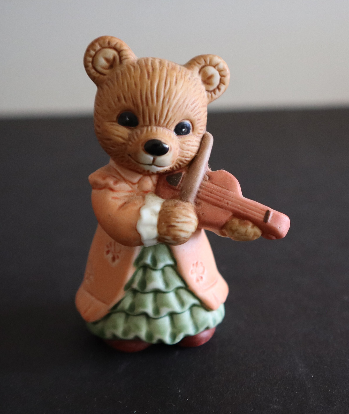 Homco Miniature Porcelain Bear Music Instrument Violin Figurine #1422 ...
