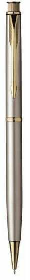 Parker Insignia Pencil Stainless Steel & Gold 0.5mm Click W Eraser New ...