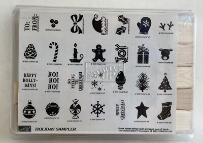 Stampin’ Up Holiday Sampler Rubber Stamp VTG 1999 complete Christmas ...