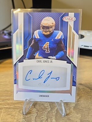 Carl Jones Jr. 2024 SAGE High Number Football Auto RC Bears | eBay