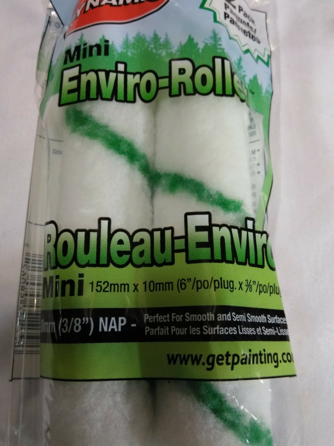 Dynamic Mini Enviro-Roller 2 Pack 6" x 3/8" | eBay