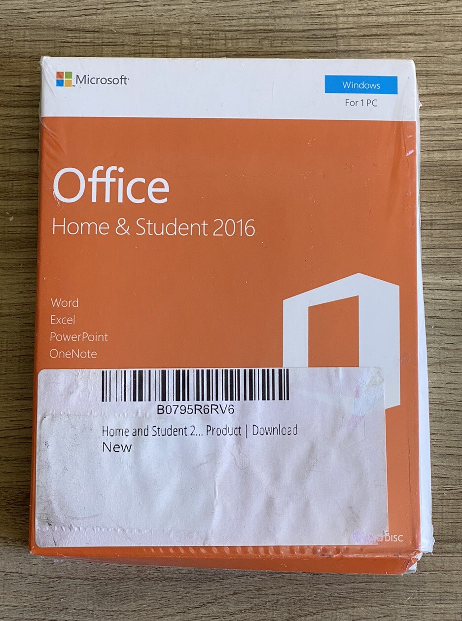 New Sealed Microsoft Office Home and Student 2016 1 User PC Key Card | eBay