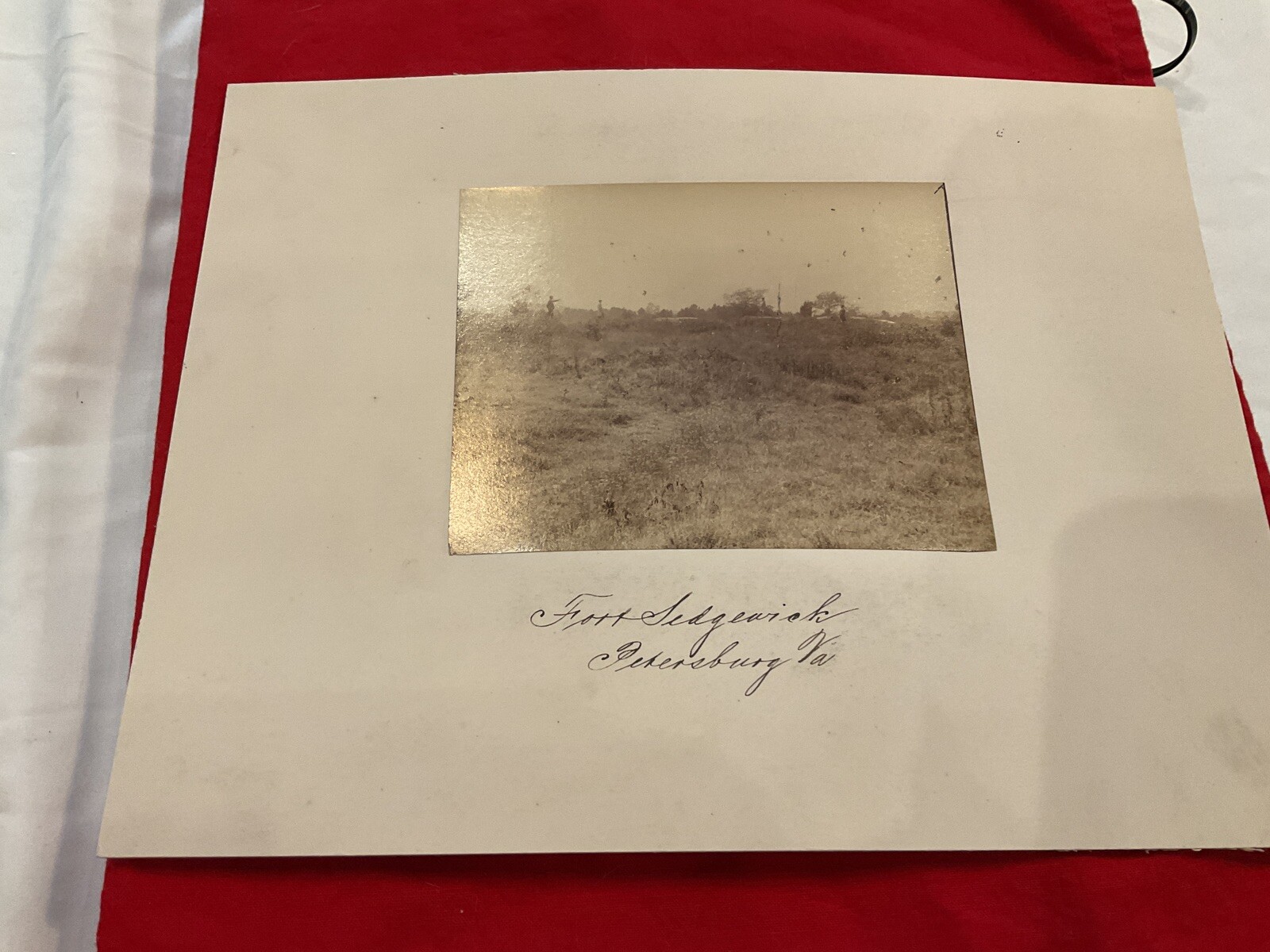 396 Petersburg Ft Sedgwick Battlefield Photo 1870’s note Four Elderly ...