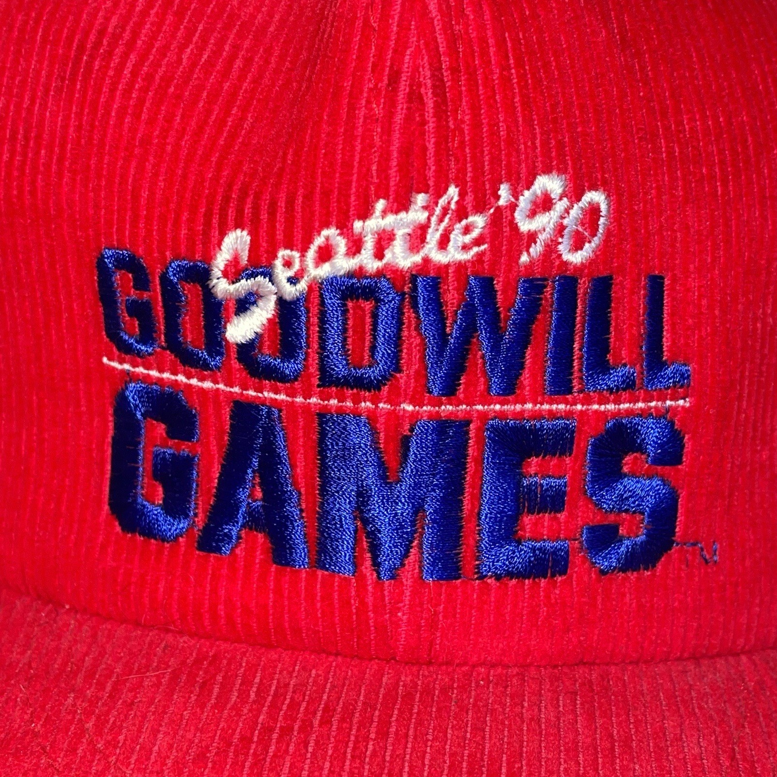 Vintage 1990 Goodwill Games Seattle Corduroy Snapback… - Gem