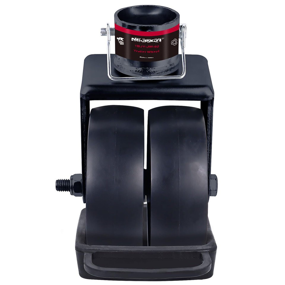 2000lbs Capacity Swivel Caster Trailer Jack Dual Wheel with Caster ...