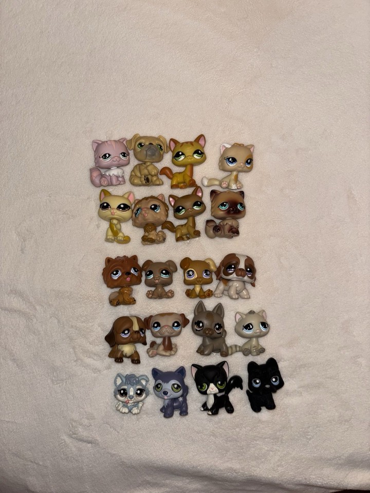Littlest Pet Shop LPS BIG LOT of 20 Authentic Cats and Dogs Kittens ...