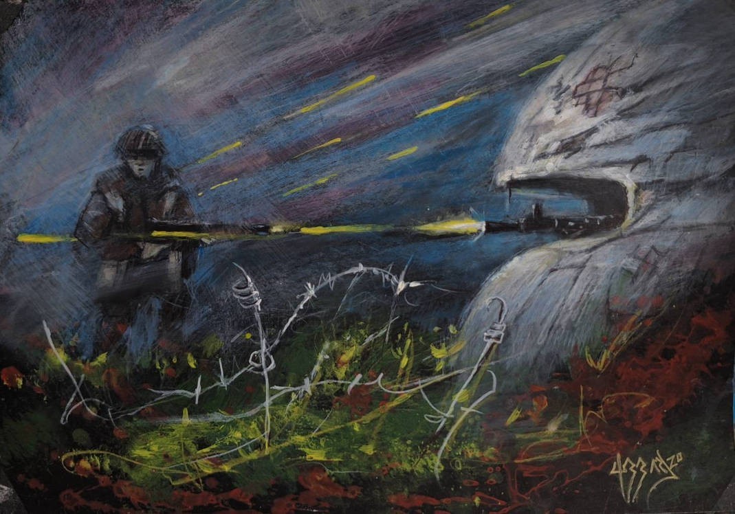 WW2 D Day Pathfinder British Paratrooper Military Drawing Painting ...