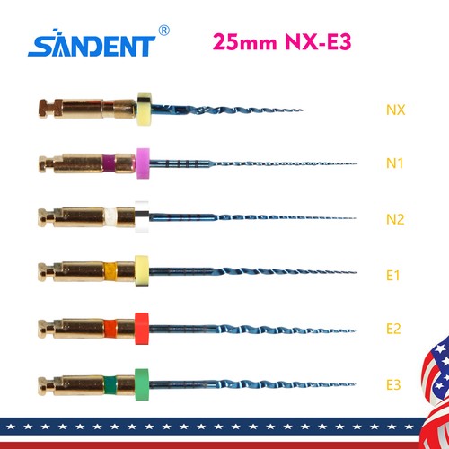 Dental Rotary Heat Activated NiTi Files 25mm Endo Root Canal Engine Use ...