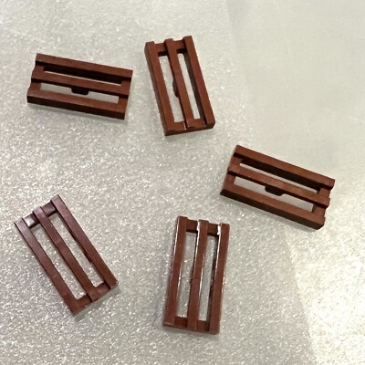 5 Pcs ~ LEGO Parts Tile 1 x 2 Grille Bottom Groove Lip Vent Castle Wood ...