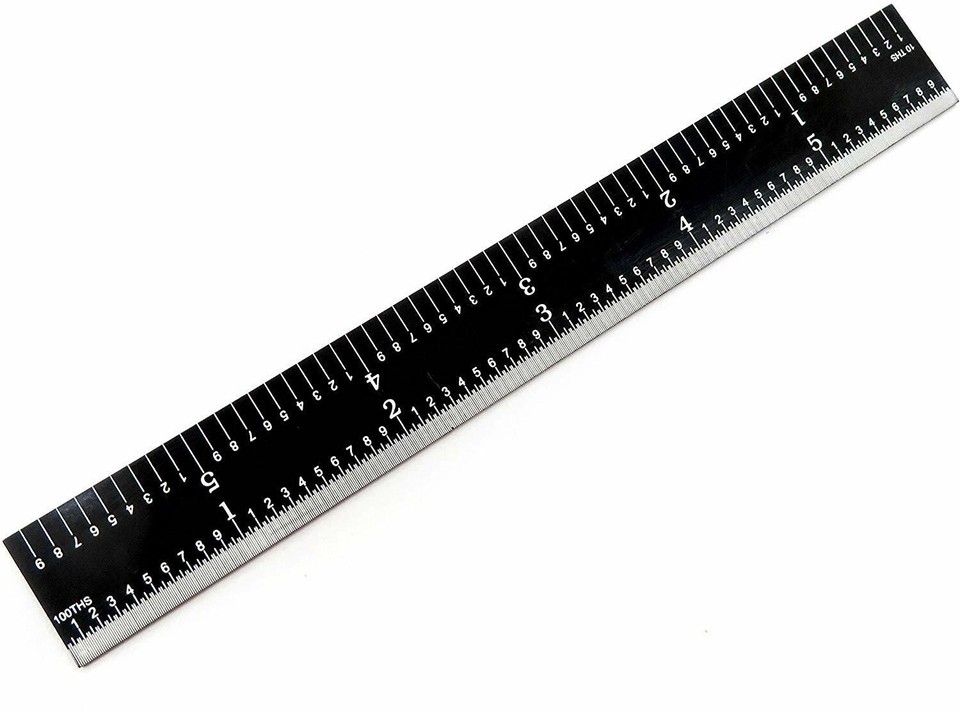 Benchmark Tools 6" 5R Rigid Machinist Ruler Grad Black Chrome Stainless ...